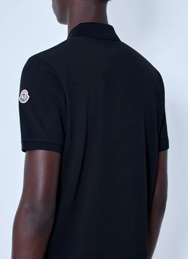 Moncler Piqué Polo Shirt - Black