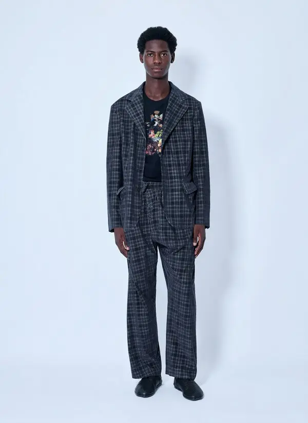 VIVIENNE WESTWOOD Checked Cotton Blazer - Gray