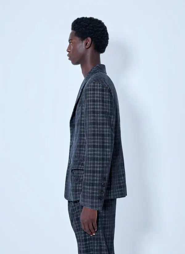 VIVIENNE WESTWOOD Checked Cotton Blazer - Gray