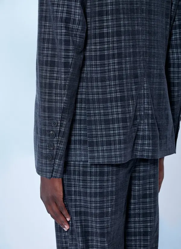 VIVIENNE WESTWOOD Checked Cotton Blazer - Gray