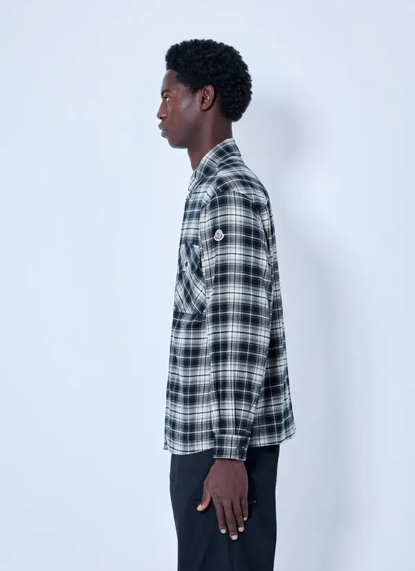 Moncler Check Patterned Cotton Shirt