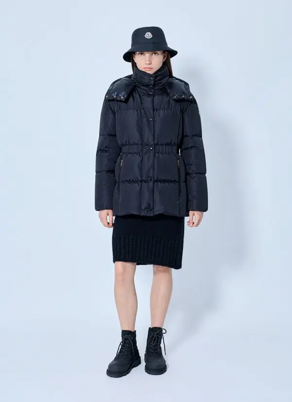 Moncler Agneux Hooded Short Down Jacket