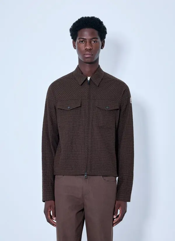 Moncler Checked Zip-up Jacket