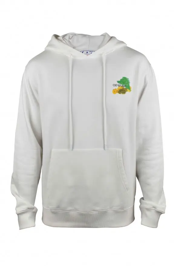 Off-White Cotton Graphic Sweatshirt