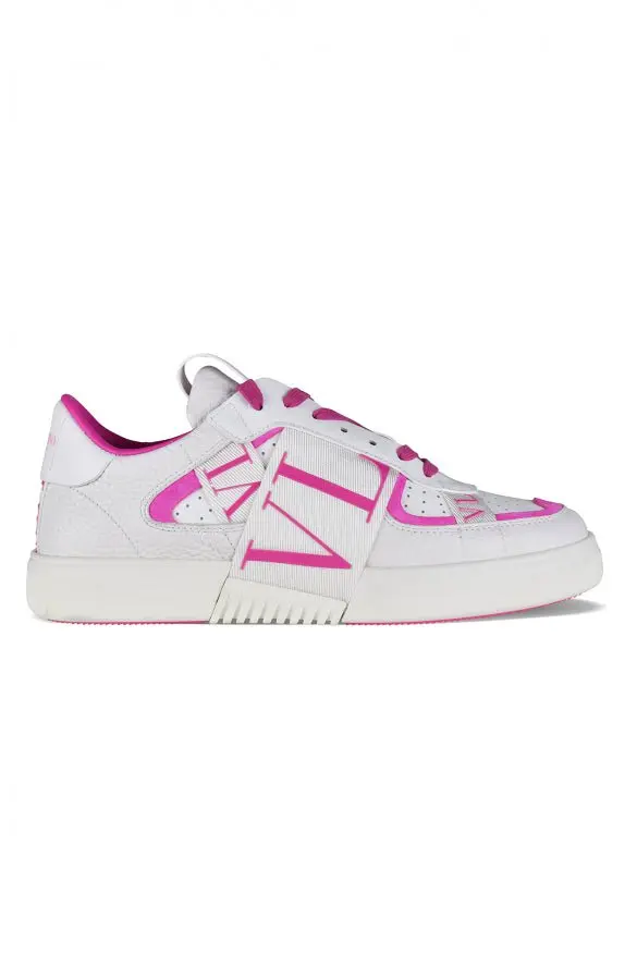 Valentino Garavani Vl7n Leather And Nylon Sneakers