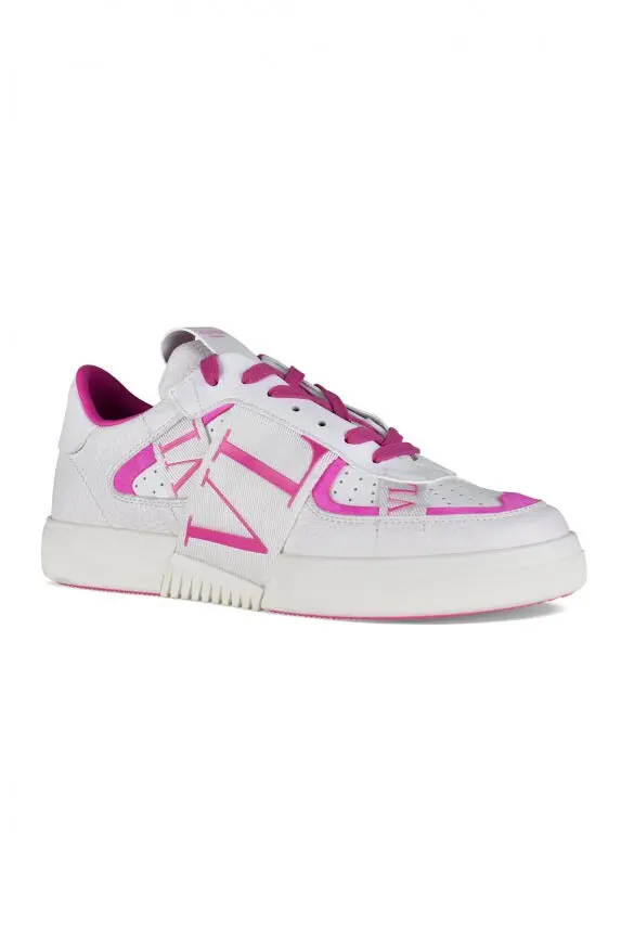 Valentino Garavani Vl7n Leather And Nylon Sneakers