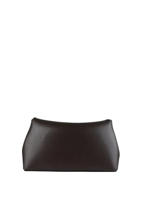 TOTEME Mini T-lock Clutch - Brown