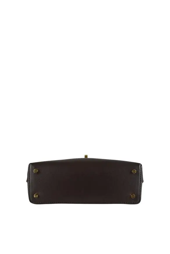 TOTEME Mini T-lock Clutch - Brown