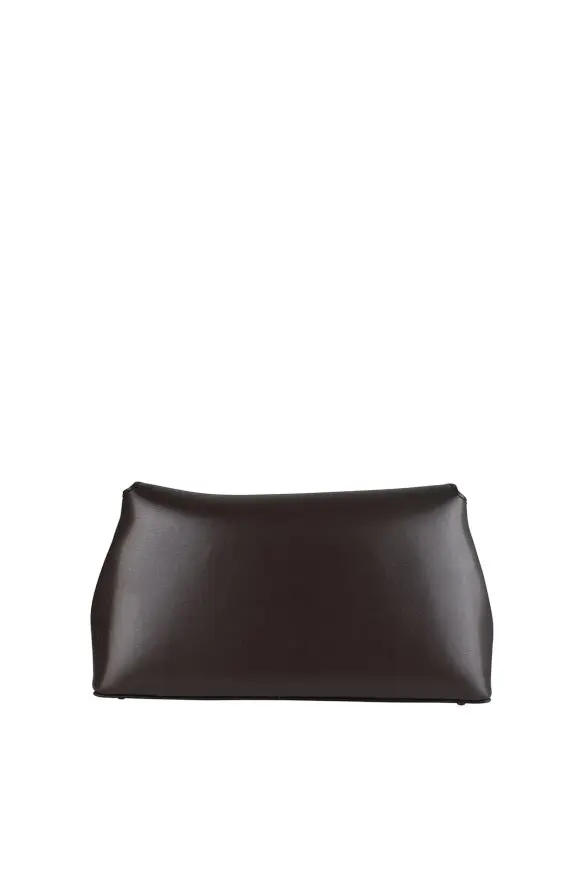 TOTEME T-lock Clutch - Brown