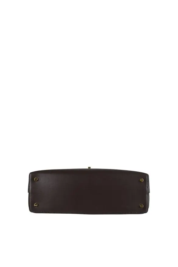 TOTEME T-lock Clutch - Brown
