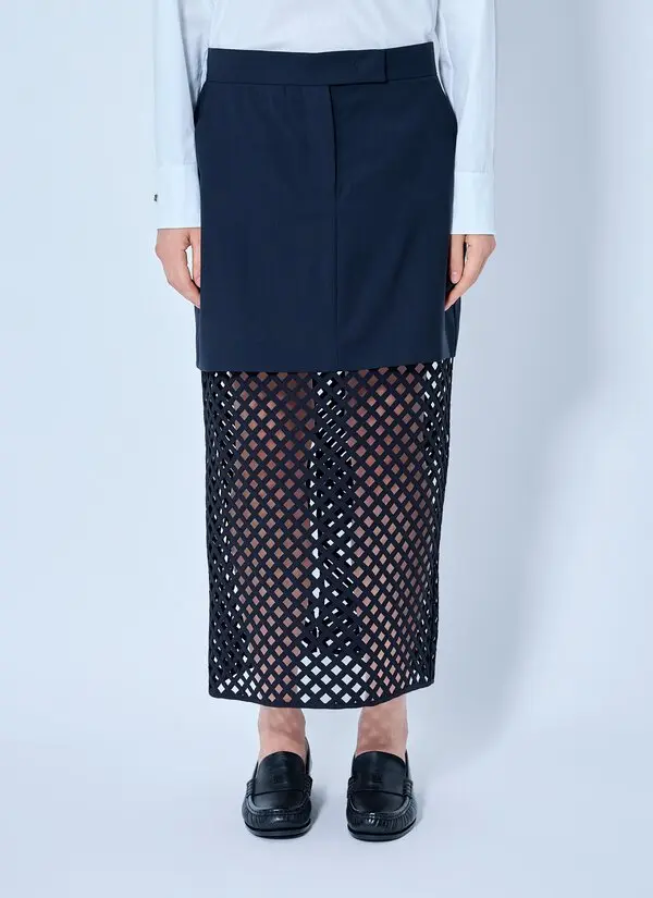 Max Mara Overlay Panel Skirt