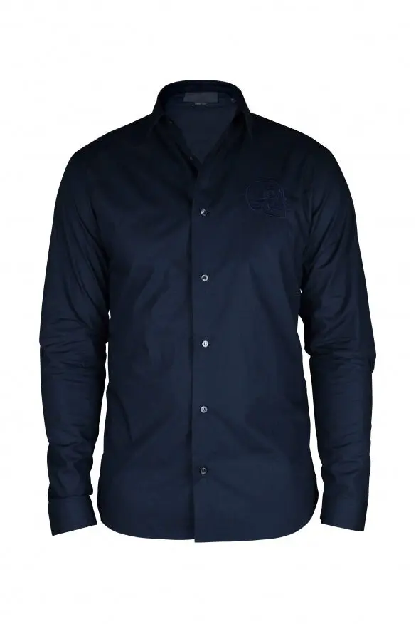 Philipp Plein Gold Cut Ls Skull Shirt