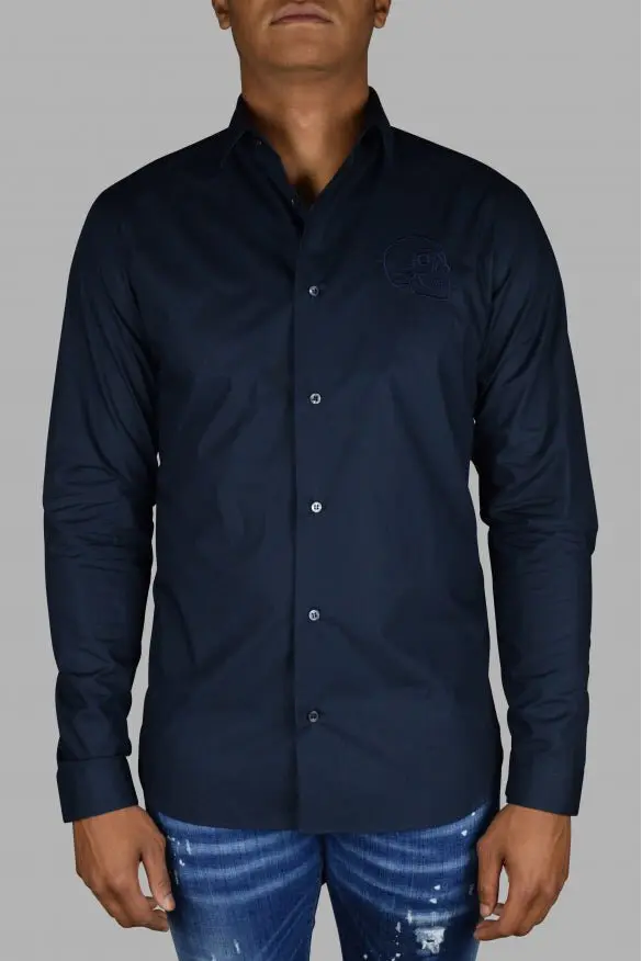 Philipp Plein Gold Cut Ls Skull Shirt