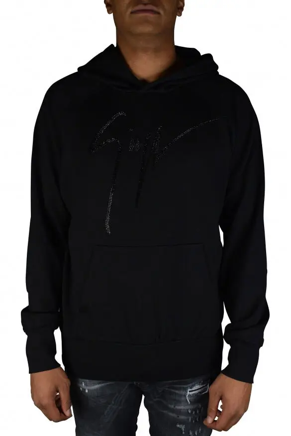 GIUSEPPE ZANOTTI Crystal Embellished Logo Hoodie