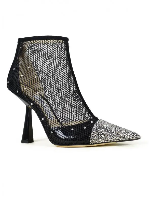 JIMMY CHOO Kix 100 Crystal Embellished Mesh Ankle Boots