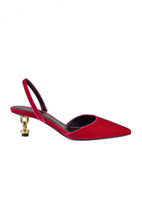 TOM FORD Velvet Chain Heel Slingback