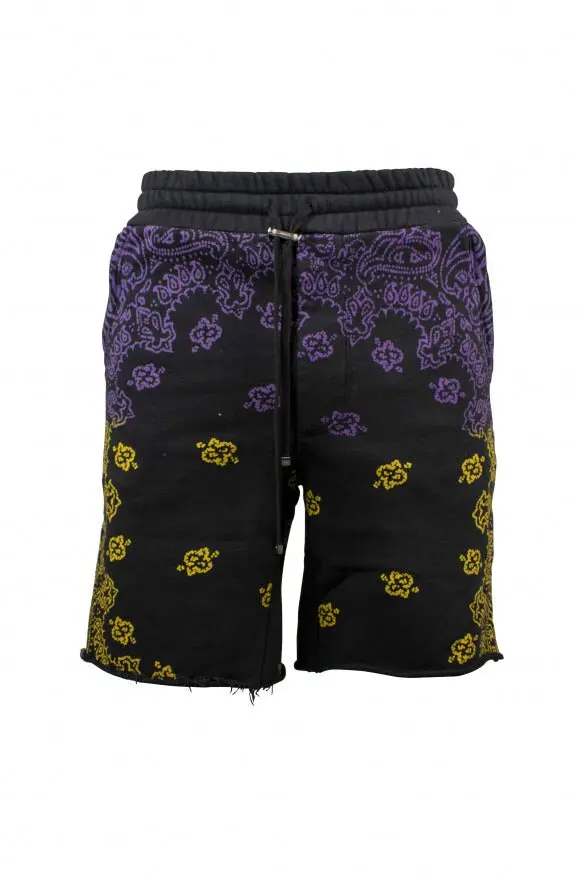 Amiri Bandana Print Cotton Shorts