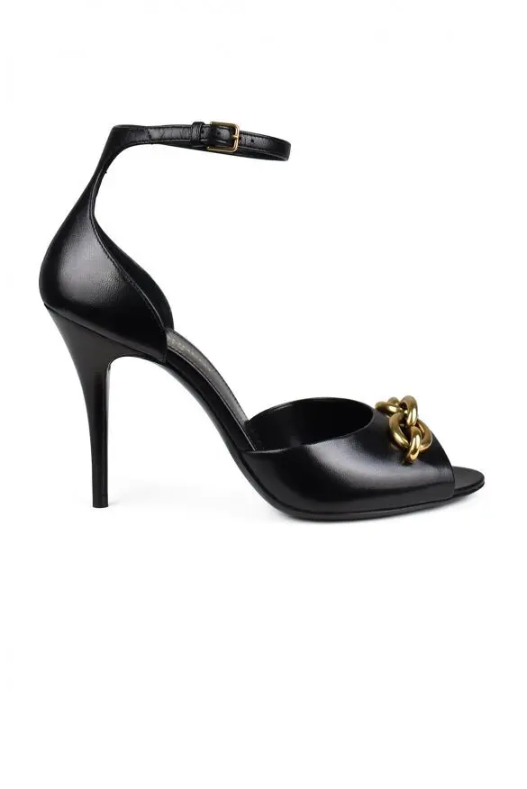 Saint Laurent Leather Le Maillon Sandals