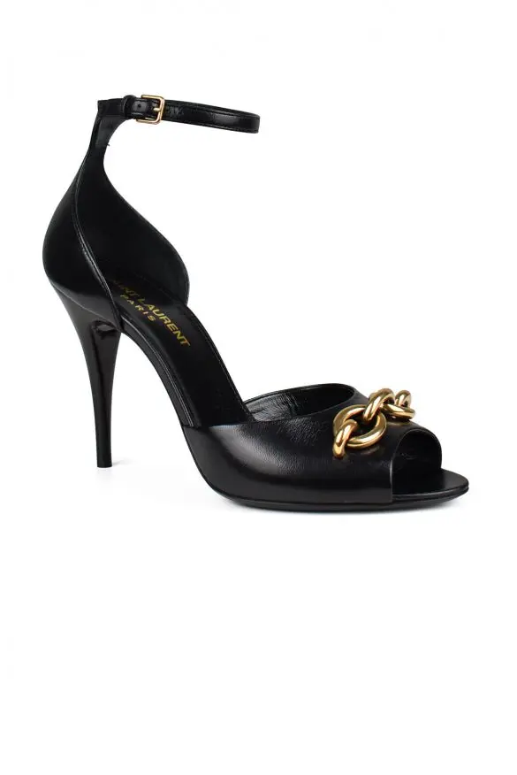 Saint Laurent Leather Le Maillon Sandals