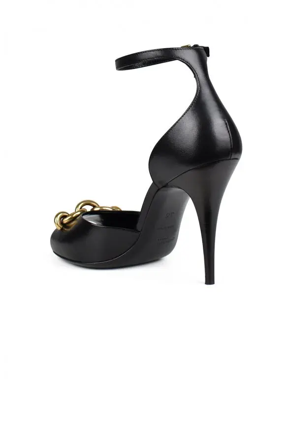 Saint Laurent Leather Le Maillon Sandals