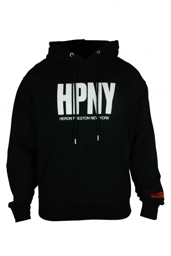 Heron Preston Cotton Logo Hoodie - Black