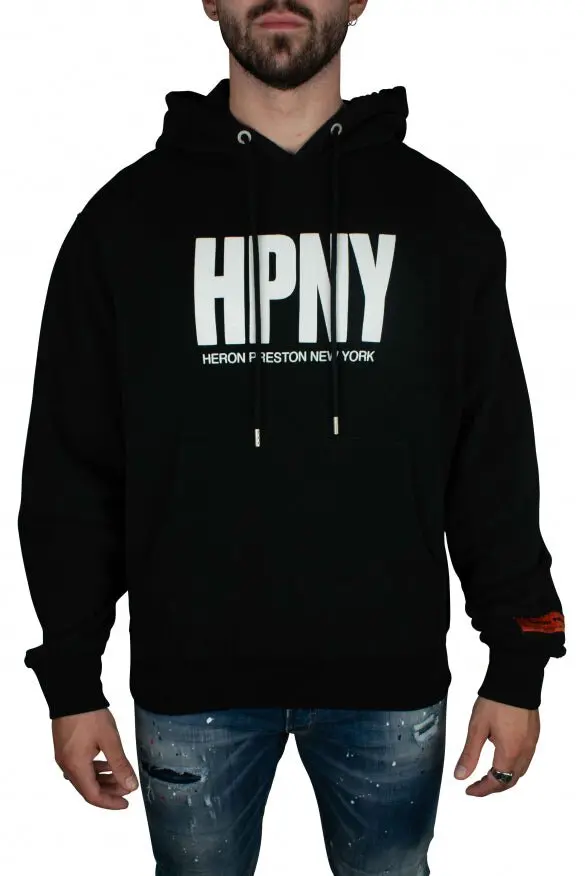 Heron Preston Cotton Logo Hoodie - Black