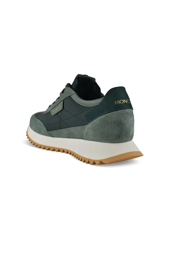 Moncler Pacey2 Nubuck And Nylon Canvas Sneakers