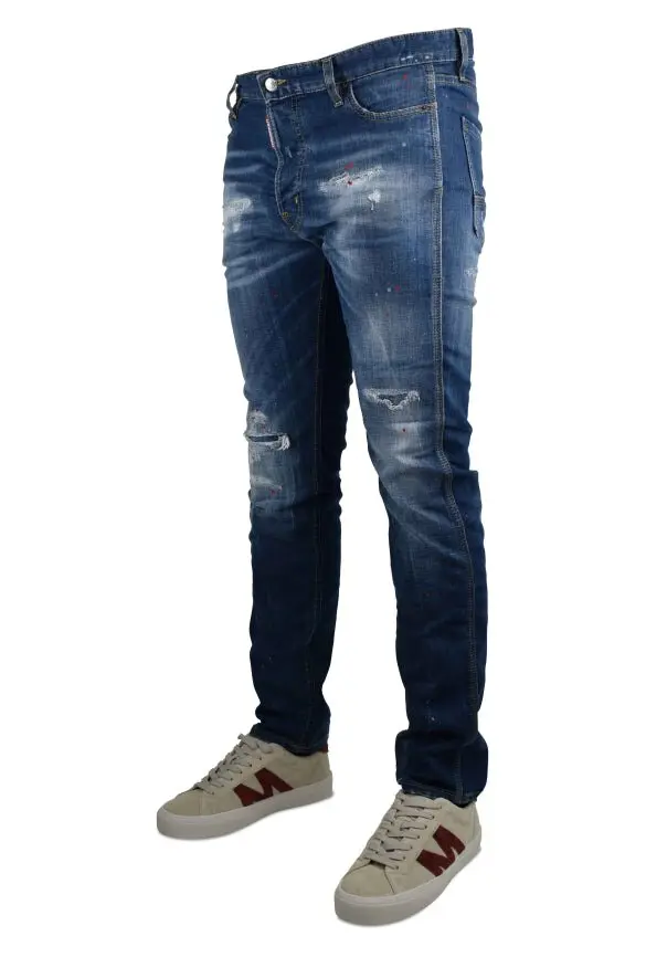 Dsquared2 Stretch Cotton Denim Cool Guy Jeans - Blue