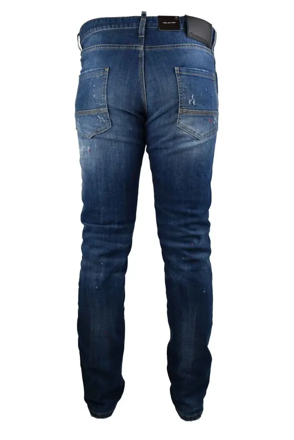 Dsquared2 Stretch Cotton Denim Cool Guy Jeans - Blue