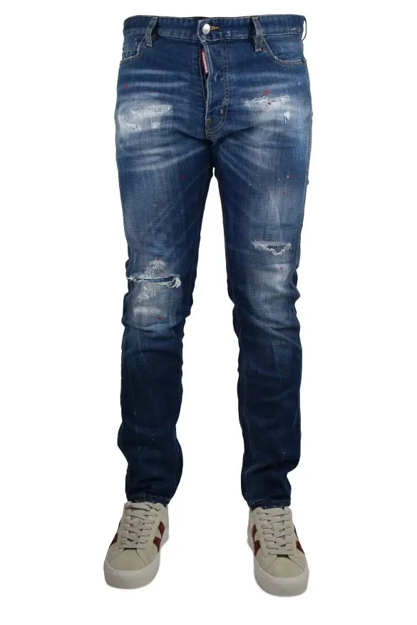 Dsquared2 Stretch Cotton Denim Cool Guy Jeans - Blue