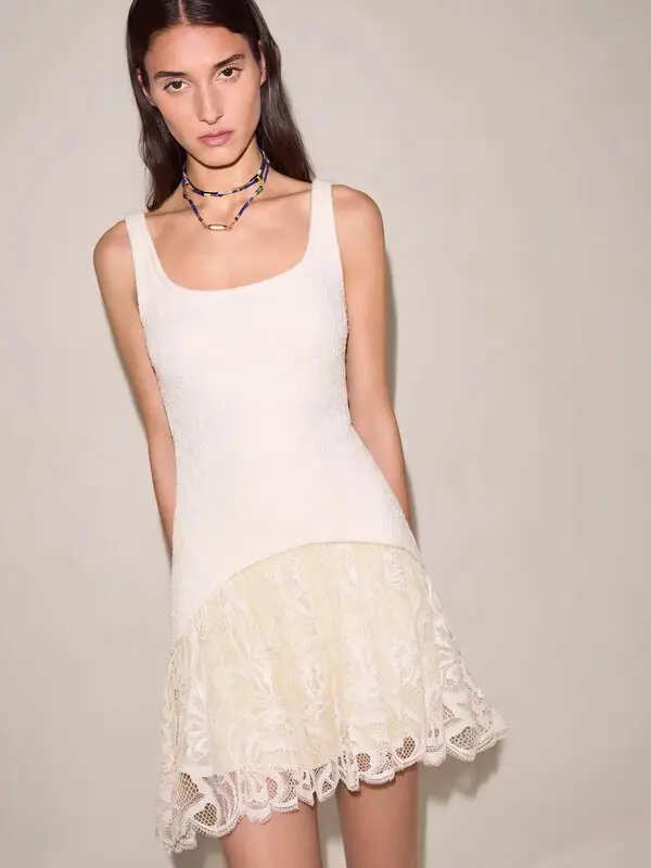 Alexis Pomela Dress - Ivory