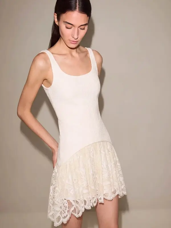 Alexis Pomela Dress - Ivory