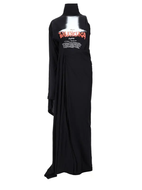 Balenciaga Long Draped "the Door" Dress