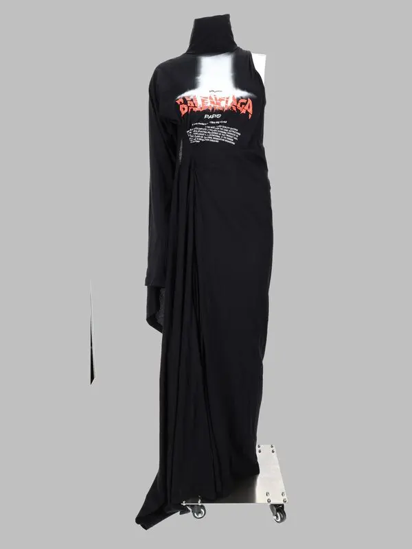 Balenciaga Long Draped "the Door" Dress
