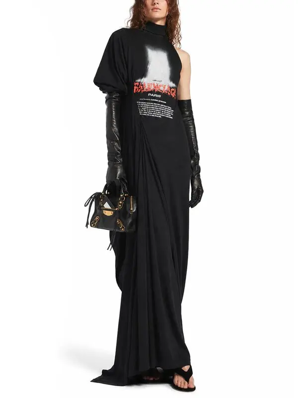 Balenciaga Long Draped "the Door" Dress
