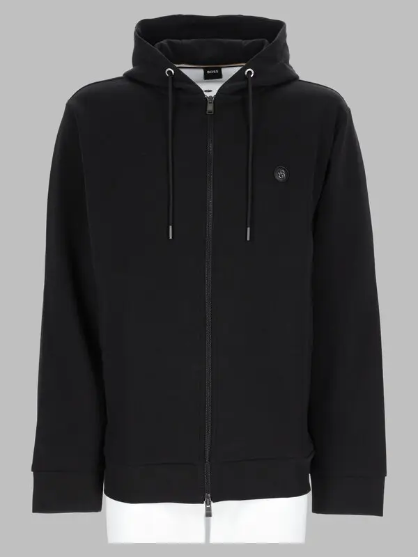 BOSS Felpa Con Zip E Cappuccio
