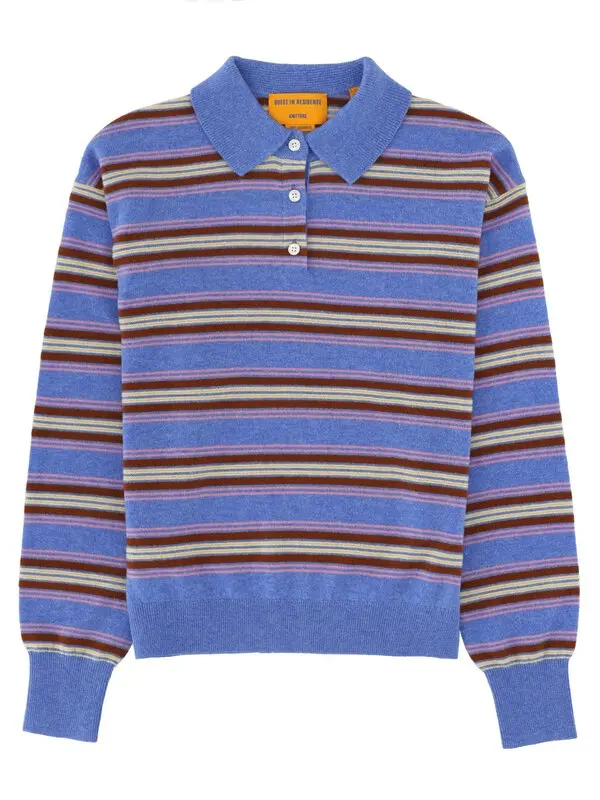 Guest In Residence Cashmere Collegiate Polo