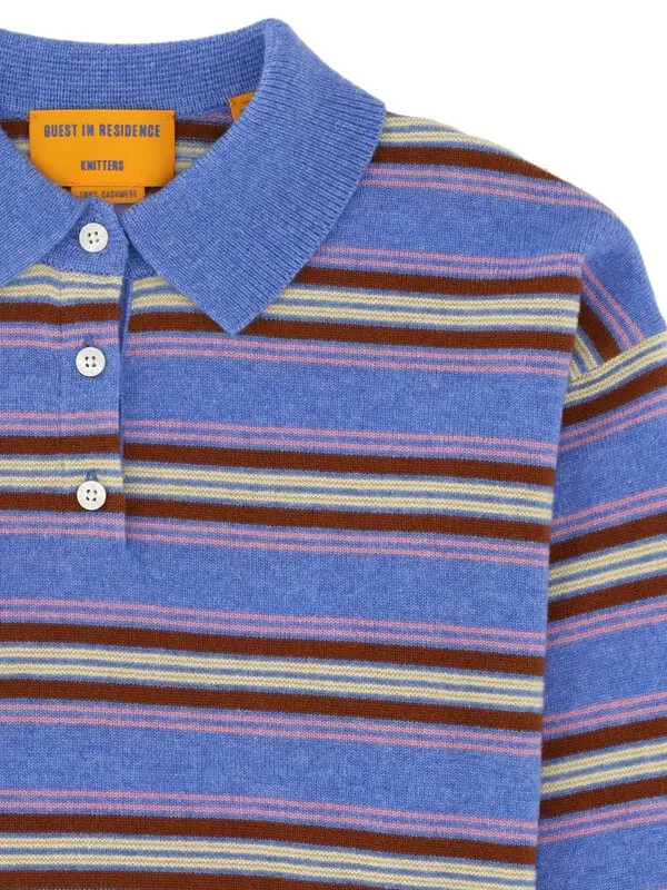 Guest In Residence Cashmere Collegiate Polo