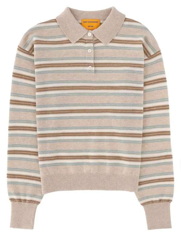 Guest In Residence Cashmere Collegiate Polo