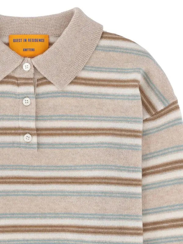 Guest In Residence Cashmere Collegiate Polo