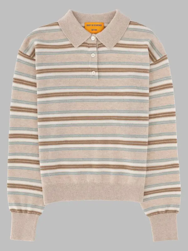 Guest In Residence Cashmere Collegiate Polo