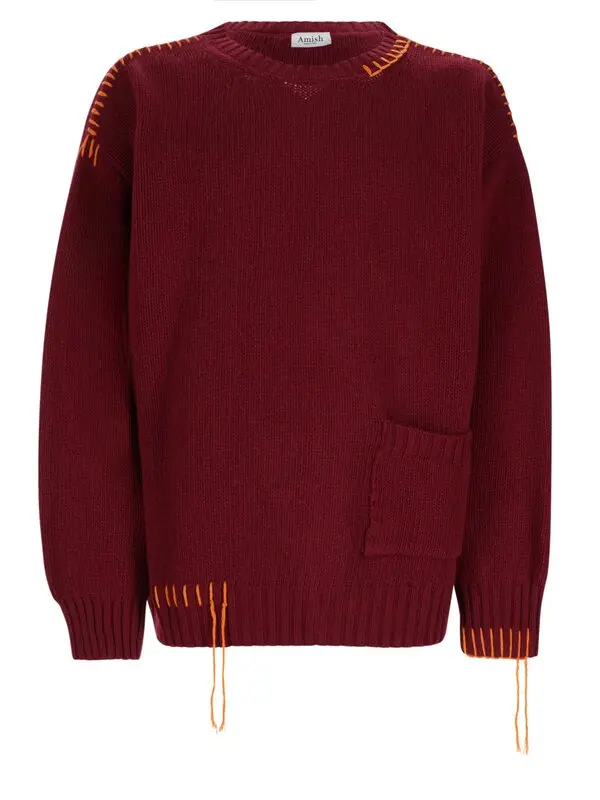 AMISH SUPPLIES Maglia "crew Crop" In Lana