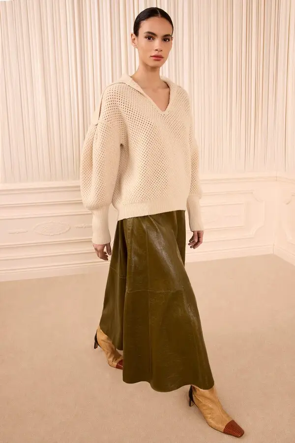 Ulla Johnson Lila Wool Knit Pullover - Cloud