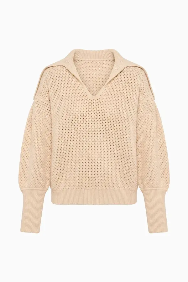 Ulla Johnson Lila Wool Knit Pullover - Cloud