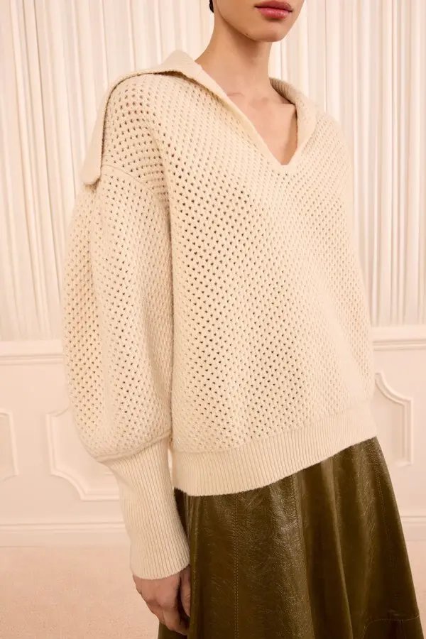 Ulla Johnson Lila Wool Knit Pullover - Cloud