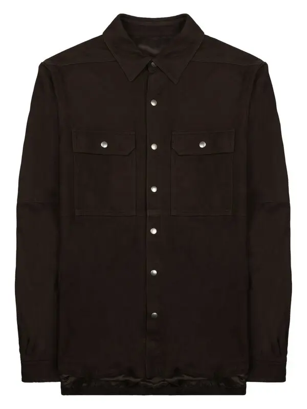 Rick Owens Lamb Leather Outer Shirt Jacket