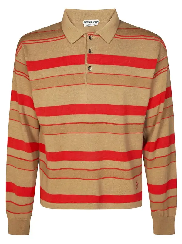 JW Anderson Knit Rugby Polo - Beige