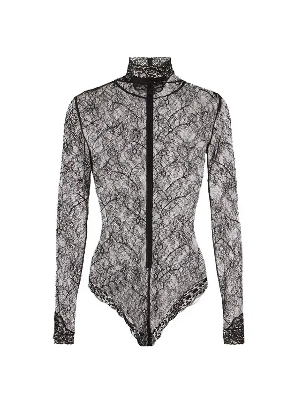 Valentino Garavani Lace Turtleneck Bodysuit