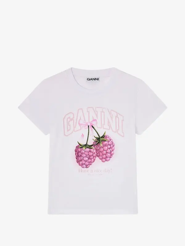 GANNI Slim-fit Graphic T-shirt