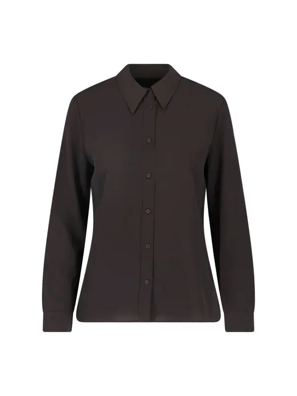 NILI LOTAN Silk Button-front Shirt - Brown